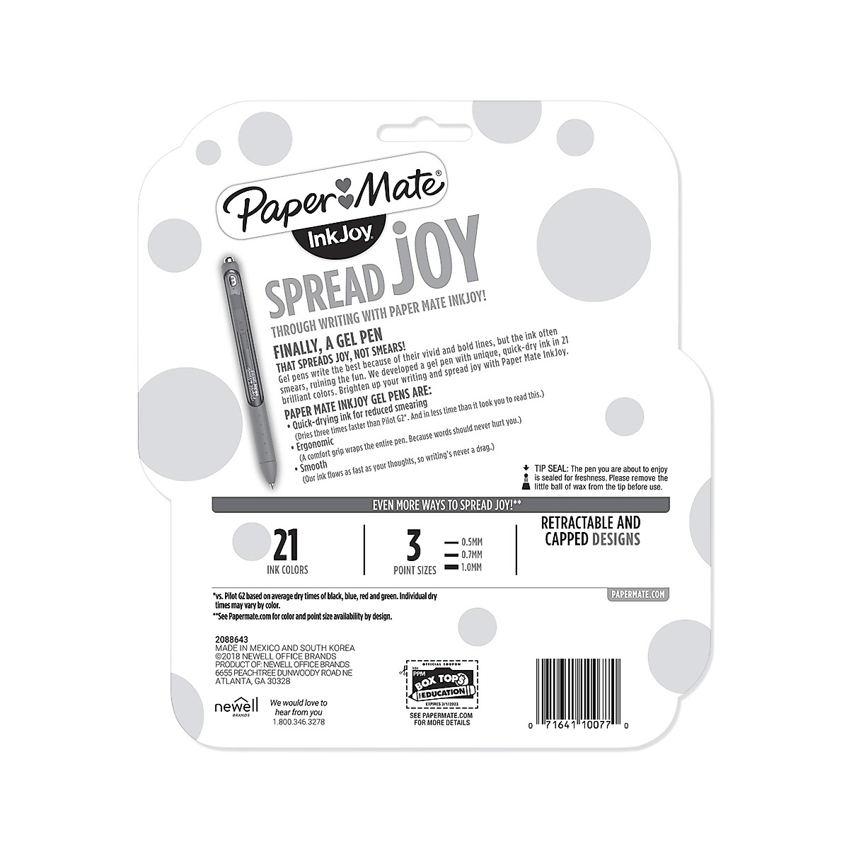 Paper Mate InkJoy Gel Pens, Fine Point, Black, 10 Count