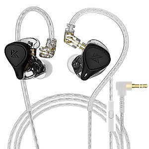 KZ x Crinacle CRN ZEXPro New Electrostatic & Dynamic & Balanced Armature Hybrid Earphone Passive Noise Reduction in-Ear Sports Music Headphones（Black,no mic）