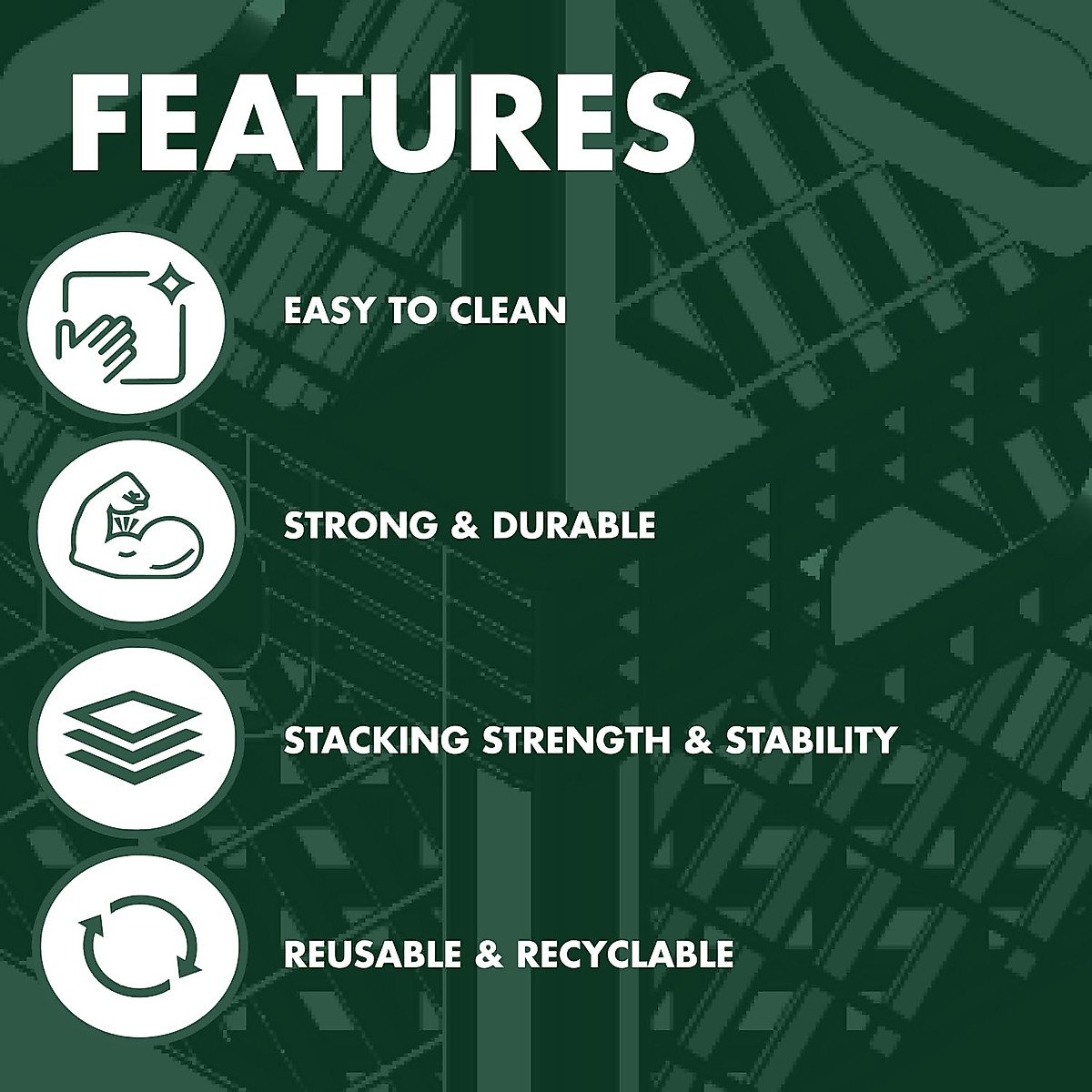 JEZERO Milk Crate for Household Storage: The Ultimate Storage Tote for Groceries, Garages, Kayaking & Outdoor, Stackable Storage | BLACK, Plastic, 13" x 13" x 11” (MC16-S2)