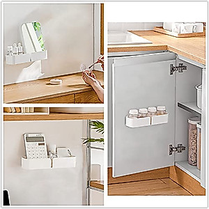 Fanceey Bedside Wall Shelf, Bedroom Organization and Storage, Phone Charging Remote Control Holder Wall Mount, Floating Nightstand, Screw or Self-Adhesive Two Way Use