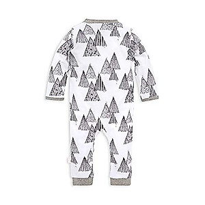 Burt's Bees Baby baby boys Romper Jumpsuit, 100% Organic Cotton One-piece Coverall and Toddler Footie, Penned Peaks Zip, 3 Months US