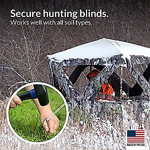 Pinnacle Mercantile 30 Pack Tent Stakes Metal Garden Edging Fence Hooks Pegs Christmas Decoration Stakes Made USA 9 inches Long