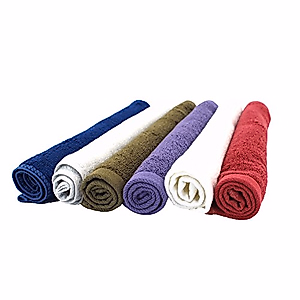 BambooMN Super Soft 70% Rayon from Bamboo 535 GSM Washcloths - Assorted Color 6 Pack