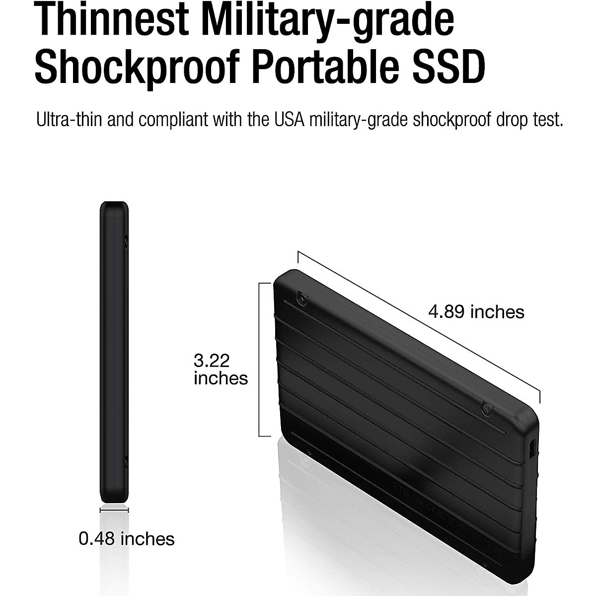 Silicon Power 4TB Rugged Portable External SSD USB 3.2 Gen 2 (USB3.2) with USB-C to USB-C/USB-A Cables B75 Pro