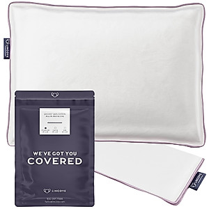 Lincove 100% Cotton Sateen Pillow Protector Cover - Zipper Pillow Cover - 500 Thread Count Luxury Cotton - Zippered Dust Pillow Protector Bed Pillow Case, Standard, 20”x26”