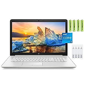 HP 17.3" IPS Anti-Glare FHD Display Laptop, 11th Gen 4-core i5-1135G7, 16GB RAM 512GB SSD, Intel Iris Xe Graphics, Backlit Keyboard, Windows 11 Home, with Lanbertent Rechargeable Battery