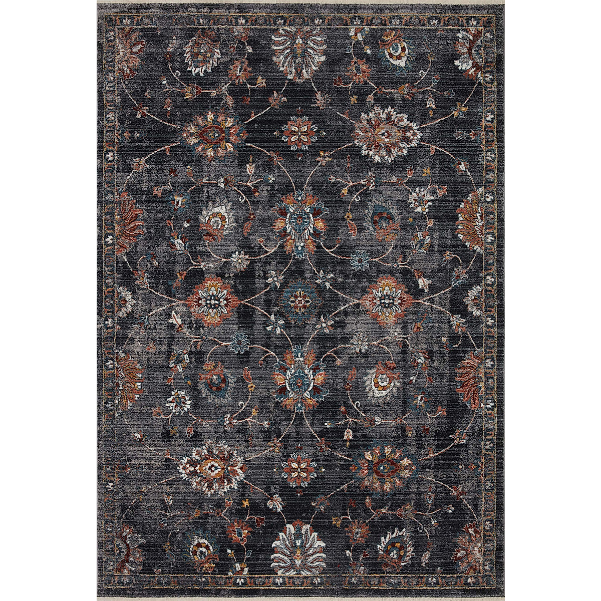 Loloi II Samra Collection SAM-08 Charcoal/Multi 2'-3" x 3'-10" Accent Rug