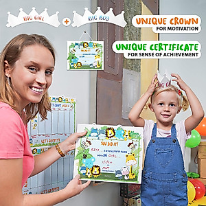 ATHENA FUTURES Potty Training Count Down Timer Watch - Princess Pink and Potty Training Chart for Toddlers - Fun Animal Design