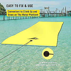 Unovivy Floating Water Mat, 12' × 6' Lily Pad Floating Mat, 3-Layer Foam Water Floating Pad for Water Recreation and Relaxing, Thick and Durable Water Activities Mat for Lake, Oceans