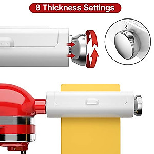 Pasta Maker Attachment for KitchenAid Stand Mixers -3 in 1 Set Pasta Attachments includes Pasta Roller, Spaghetti Fettuccine Cutter, Pasta Machine Attachment Accessories for KitchenAid
