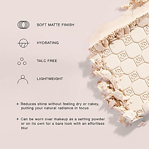 Jouer Soft Focus Hydrate & Setting Powder - Pressed Powder with Matte Finish - Blurring Powder for Fine Lines and Pores - Set Face Makeup Foundation or Concealer - Fair