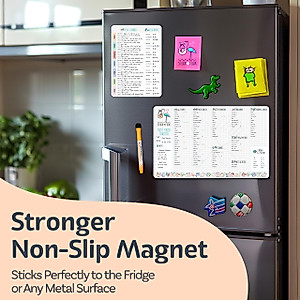 Baby First Food Tracker, Magnetic Meal Planner, Fridge Grocery Shopping List Chart (3 in 1) - Dry, Erase Menu Planner, Strong Stickiness on Refrigerator - 11.6”x8.2”, Gray- Baby's Led Weaning Supplies