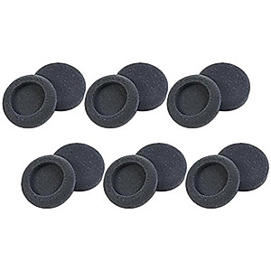 Plantronics 15729-05 Replacement Foam Ear Cushion (6-Pair), Black for use with H51, H51N, H61, H61N, H91, H91N, H101, H101N, SP04, SP05, PLX400 and PLX500 Headsets