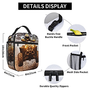 DICITNET Atv Quad Bike Lunch Box Reusable Insulated Lunch Bag Ladies Men's Lunch Box Suitable for Camping Office School