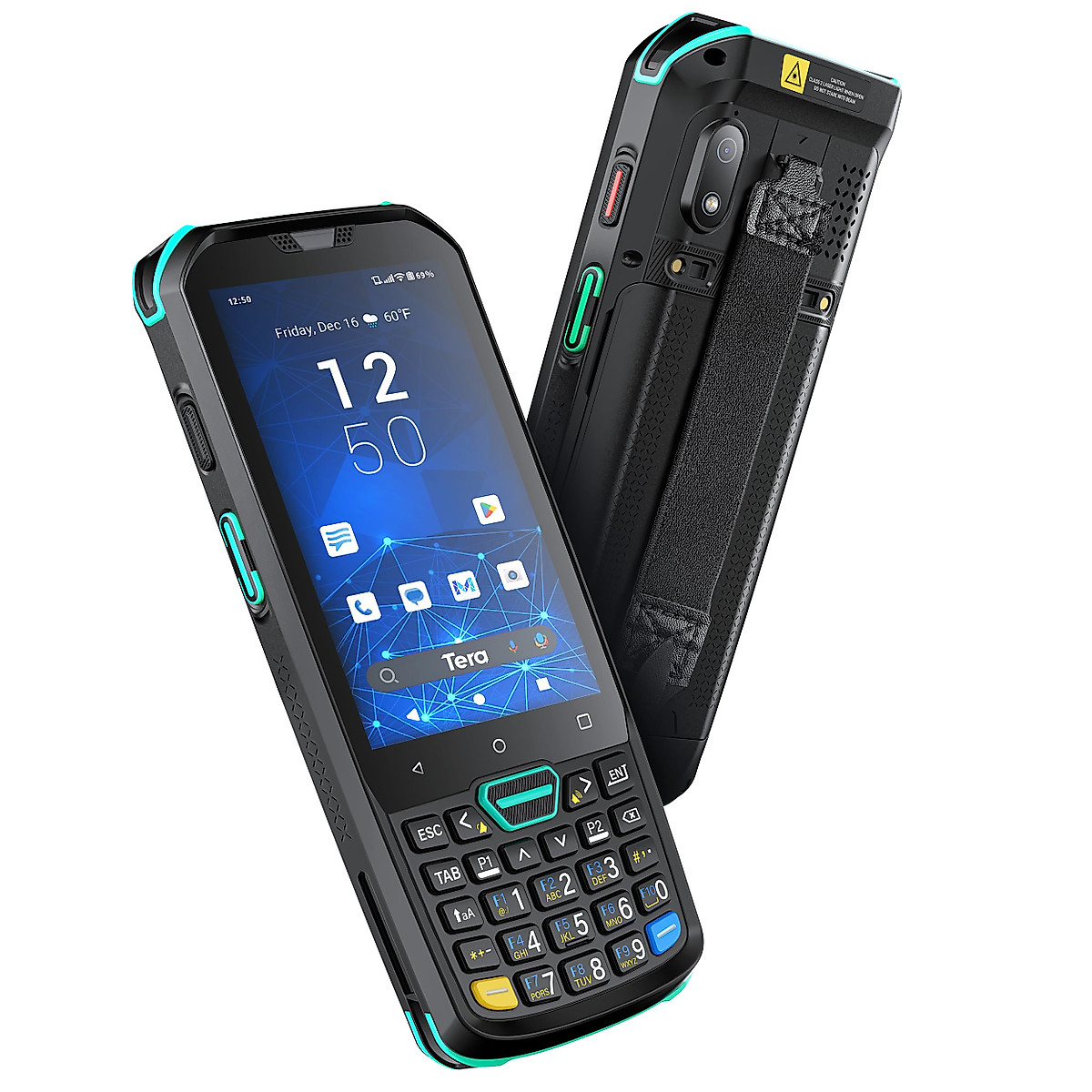 Tera Android 11 Barcode Scanner PDA: HS7 Scan Engine 26 Keys IP67 Rugged 4+64GB 5100 mAh Battery QC 3.0 Fast Charge 4” Touch Screen Mobile Terminal for Warehouse Inventory Scanner P400
