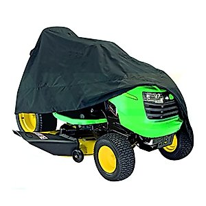 Airway Riding Lawn Mower Cover, Waterproof Universal Tractor Cover Fits Decks up to 54 inches ,Heavy Duty Polyester Oxford, Durable, UV, Water Resistant Covers for Your Riding Garden Tractor 72 inches L x 54 inches W x 46 inches H, Black, X-Large
