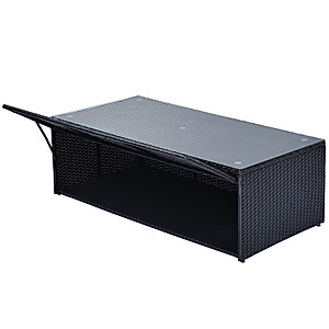 JIVOIT 6 Piece Outdoor Dining Sectional Sofa Set, All-Weather Wicker PE Rattan Furniture Sets with Coffee Table/Ottomans/Removable Cushions, Patio Conversation Set (Black Wicker, Beige Cushion)