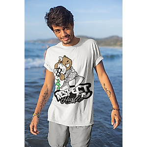 Jordan 12 Stealth Men's T Shirt to Match Respect My Hustle, Shirt to Match Jordan 12 Stealth Gift Jordan 12s Tee White