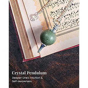 Green Jade - Dowsing Pendulum - Crystal Pendulums - Divination Tools - Healing Crystals - Celtic Pendulum - Scrying Crystal - Reiki Supplies - Crystal Gift