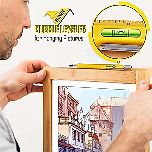 GEESTONE Multitool Pen Construction Tools, Pen Tool Gadget for Men Gifts for Men Cool Gadgets for Men Stocking Stuffers for Men Christmas Gifts for Engineer Carpenter Woodworker