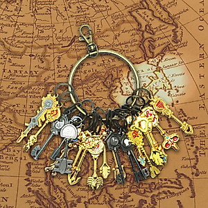 econoLED 25PCS Key Chain Celestial Spirit Gate Pendant Set Keychain for Children Kids Christmas Thanksgiving Day Birthday Gifts