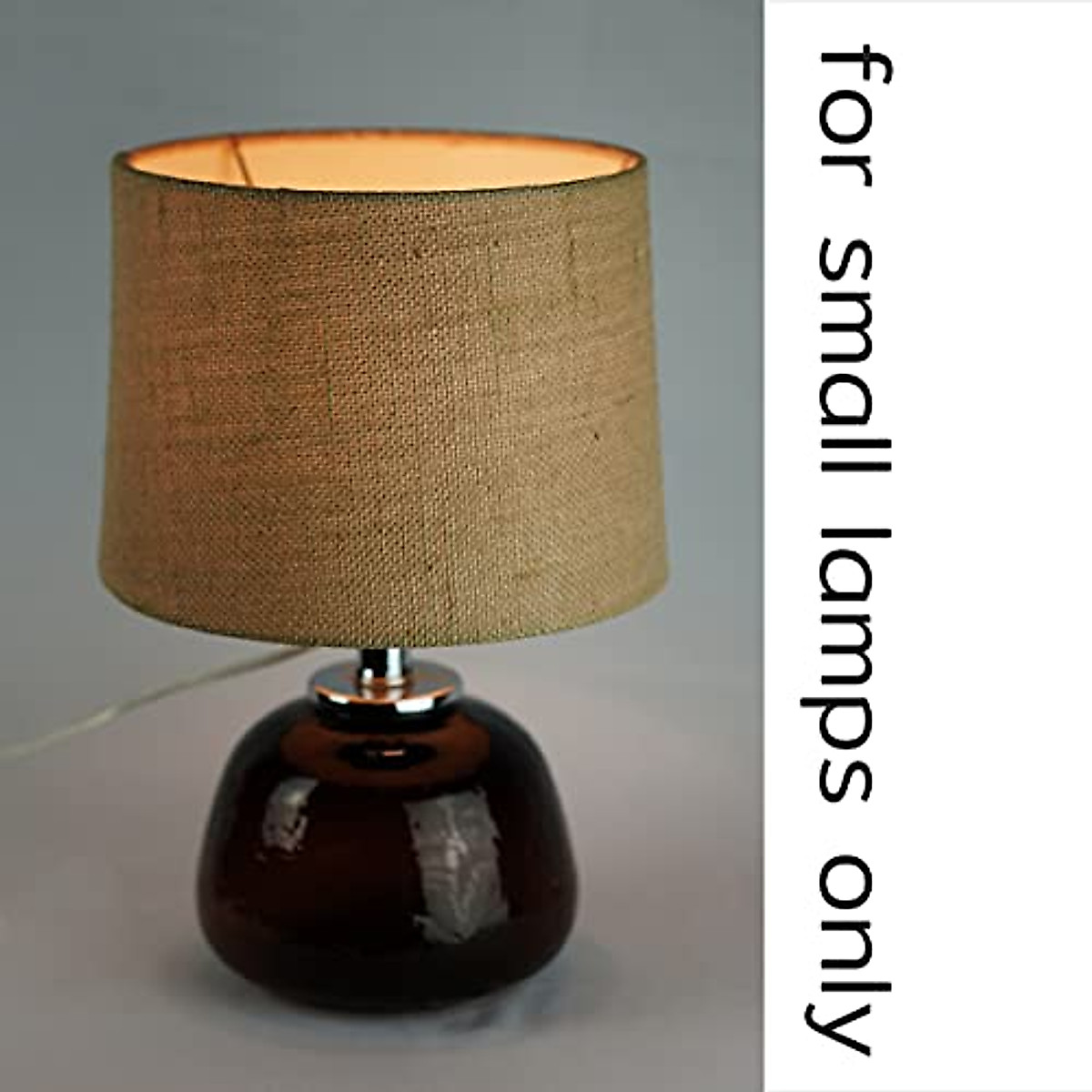 Mestar Decor Uno Fitter Small Natural Burlap Lampshade 9" x 10" x 7.5"