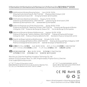 Wireless Charger for Samsung, 3 in 1 Wireless Charging Station for Samsung Galaxy S23 Ultra/S22/S21/S20/Note 20/Z Flip 4/Z Fold 4, Samsung Watch Charger for Galaxy Watch 5 Pro/4/3, Galaxy Buds 2/Pro/+