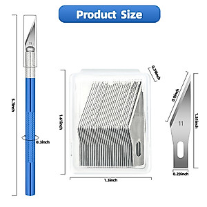 3 PCS Exacto Knife, Hobby Knife, Craft Knives with 30 PCS Spare Exacto Knife Blades(#11),Profession Craft Knifes for Crafts, Arts, Modeling, Scrapbooking, Stencil By XEKIGU