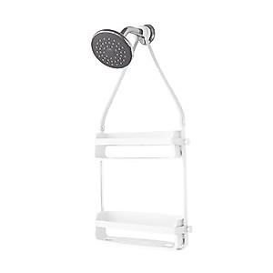 Umbra Flex Hanging Shower Caddy, Bathtub Shelf and Bathroom Organizer, White