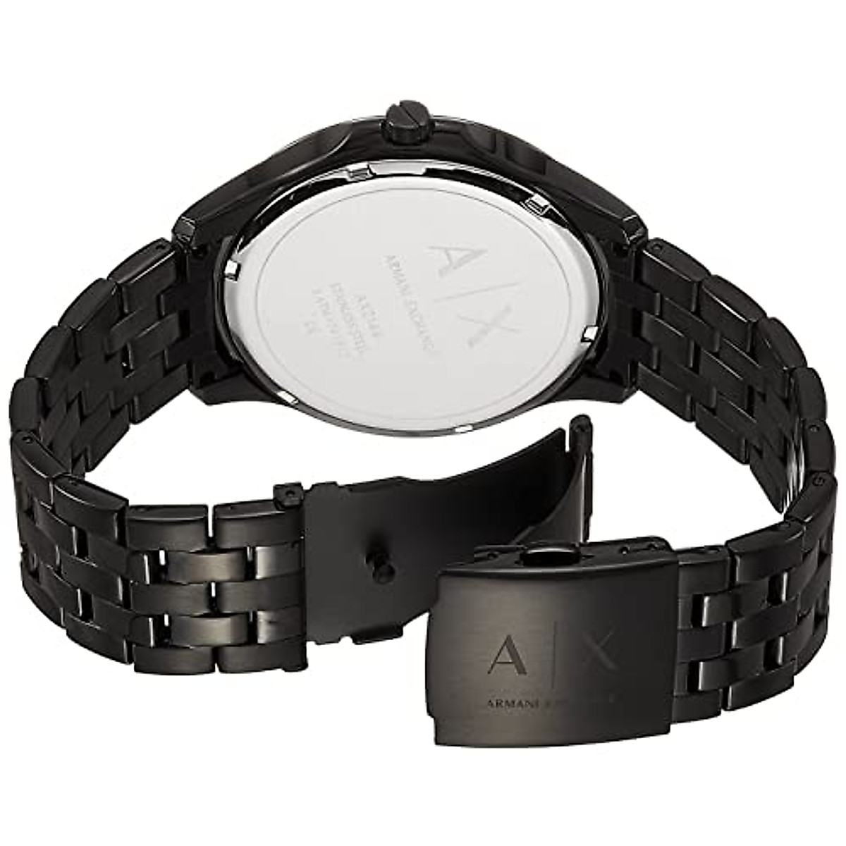AX ARMANI EXCHANGE Men's Slim Stainless Steel Watch, Color: Black (Model: AX2144)