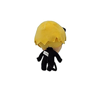 Miraculous Chibi Cat Noir Plush Toy from Tales of Ladybug and Cat Noir | 15cm Cat Noir Soft Toy | Super Soft and Cuddly Toys Bring Their Favourite TV Show to Life | Bandai
