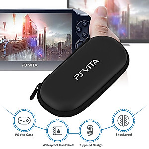PS Vita Case, Carrying Case Compatible for PS Vita, Portable Travel Carrying Bag for PS Vita, and Whockproof Professional Vita Travel Pouch (Black)