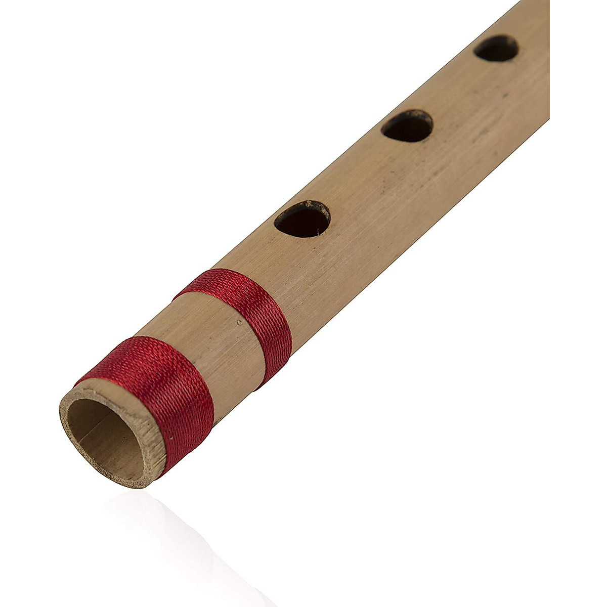 17 Inch Authentic Indian Wooden Bamboo Flute in 'A' Key Fipple Woodwind Musical Instrument Recorder Traditional Bansuri Handcrafted Novelty Decoratives & Collectibles