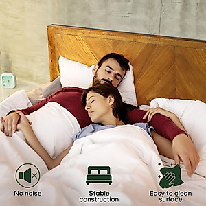 Acacia Alander King Bed Frame and Headboard Solid Wood Platform Bed, Scandinavian Signature Wood Bed Compatible with All Mattress Types, Bed Frame King Bedroom Furniture, Wood Slats Support, Walnut