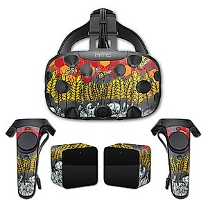 MightySkins Skin Compatible With HTC Vive Full Coverage - Wheat Bees | Protective, Durable, and Unique Vinyl Decal wrap cover | Easy To Apply, Remove, and Change Styles | Made in the USA