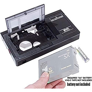 VHS-C to VHS VCR Standar Motorized VHS Cassette Adapter for JVC C-P7U CP6BKU C-P6U Panasonic PV-P1 RCA VCA115 (NOT Compatible with 8mm/MiniDV/Hi8 Tapes)