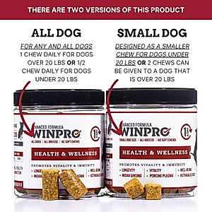 WINPRO Pet Health & Wellness Chews for Dogs, 40 Soft Chews, Plasma Powered, Grain Free Supplement for Dogs Providing Vitality and Immunity Support