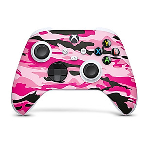 GNG Pink Camo Skins Compatible with Xbox Series X Console Decal Vinal Sticker + 2 Controller Set