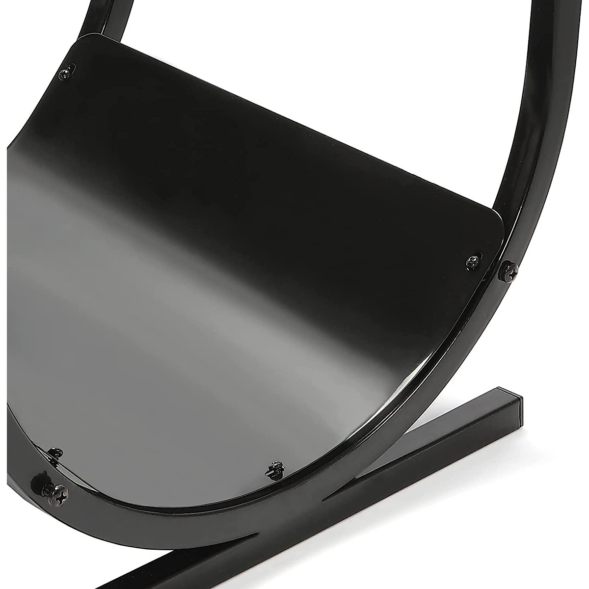 HECASA 17 Inches Indoor/Outdoor Firewood Log Rack Holding Storage Bracket Small Fireside Log Storage Decorative Wood Holder Duty Steel