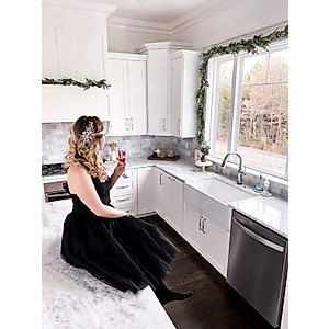 Black Tulle Skirt for Women 6 Layers Elastic Waistband Prom Party Dress Black S