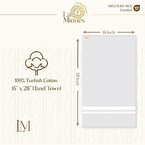 La Miones | 100% Turkish Cotton | Soft and Absorbent Premium Kitchen Hand Towels for Bathrooms | Set of 6 Quick Dry, Small, Face Towels | 6 Piece Guest Hand Towel, Deep Green