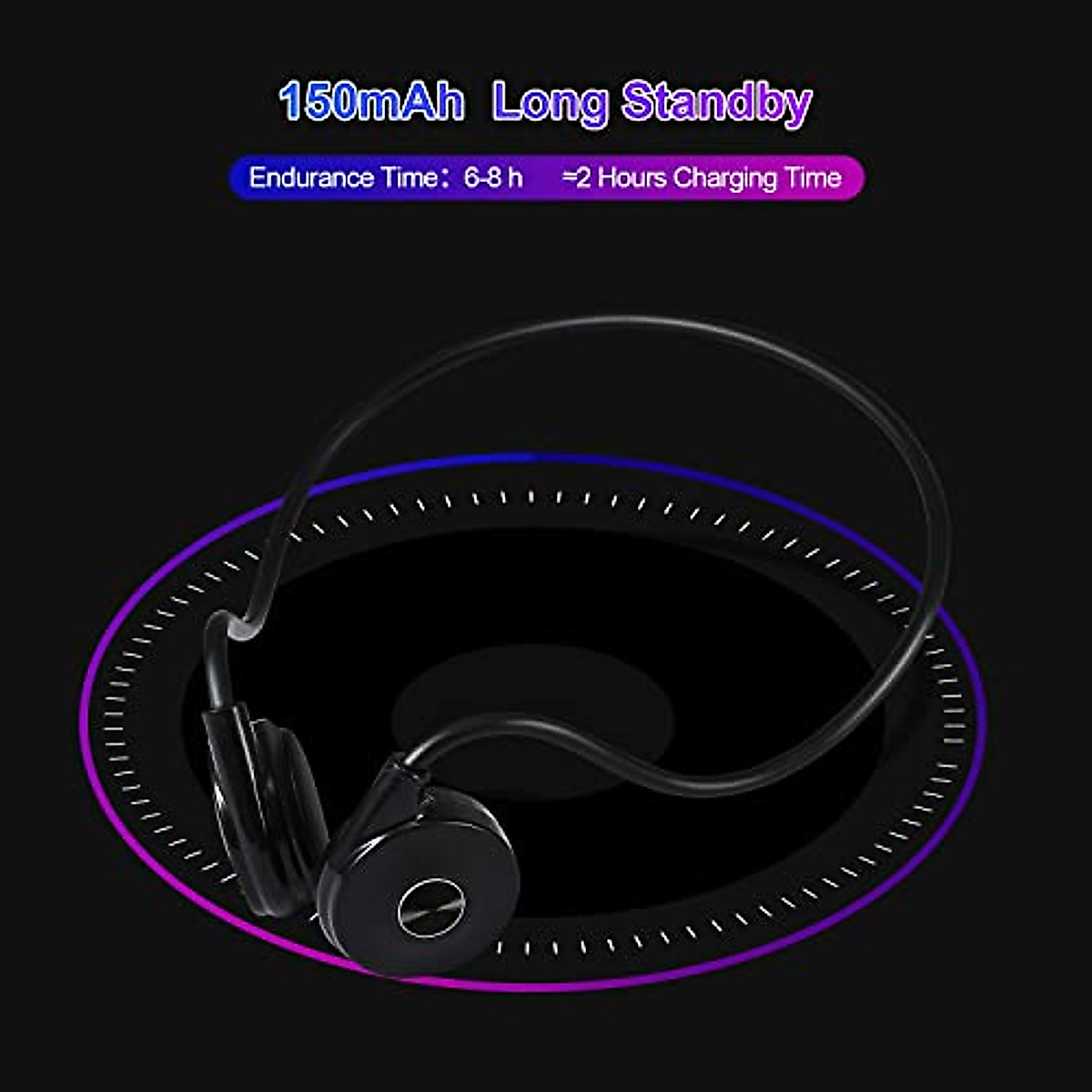Bone Conduction Headphones Bluetooth with Noise Cancelling Mic Open-Ear Lightweight Wireless Computer Headset with Microphone for Office Home Business Commercial Use Online Teaching Learning