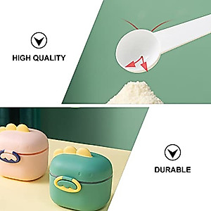 Toddmomy Pot Travel Dispenser Container Toddlers M Outdoor On-The-go Carry for Handle Containers Holder Pattern Scoop Spoon Cups Storage Baby Feeding Powder Newborn Food Candy Milk