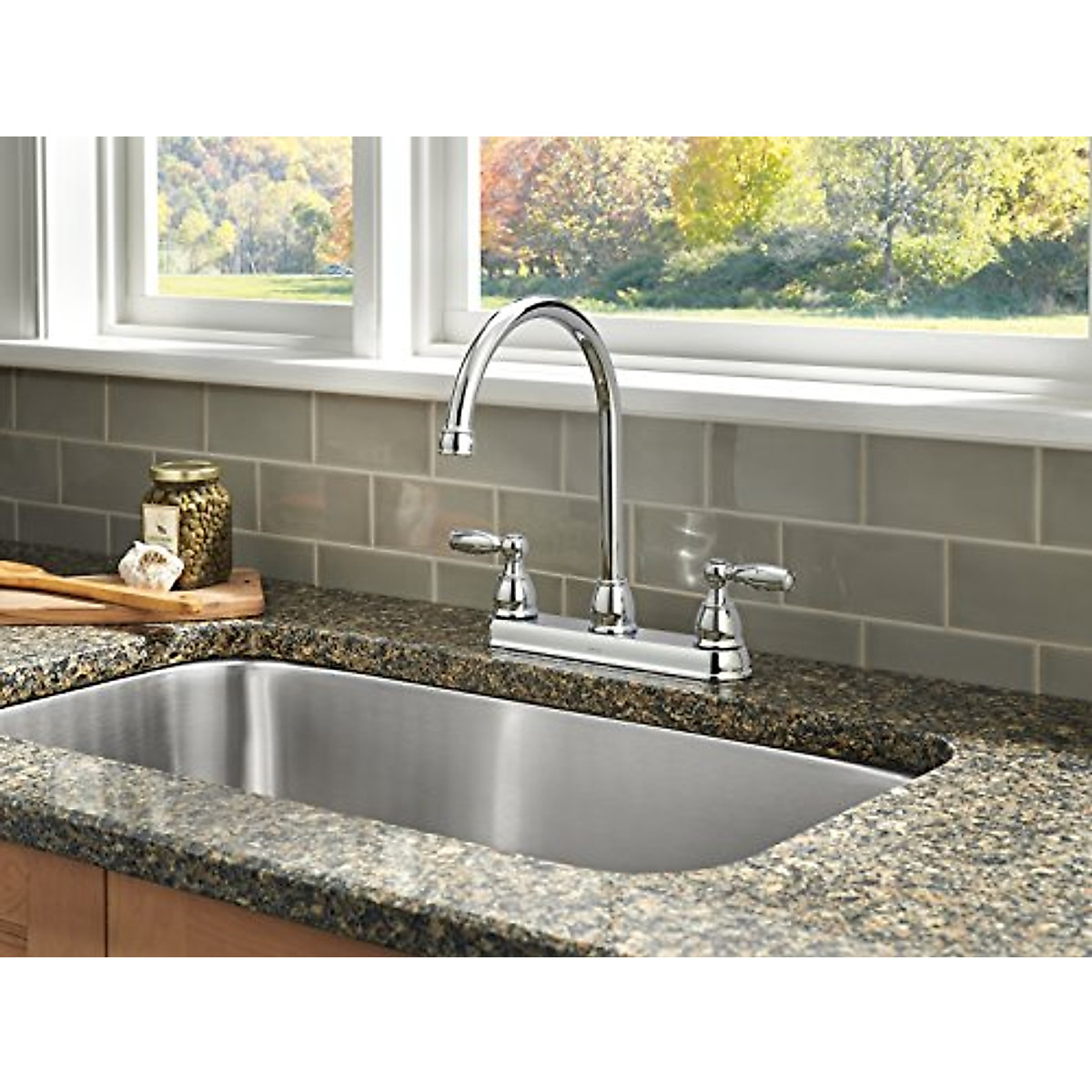Delta Faucet 21987LF Two Handle Kitchen Faucet, Chrome