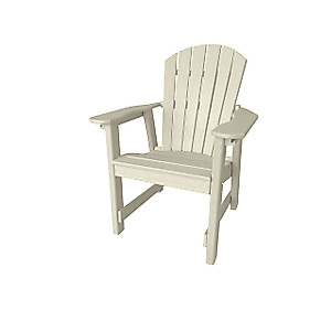 Phat Tommy Outdoor Dining Chair, Poly Furniture - Weather Proof, Recycled and Thick Poly Lumber Patio Chair, Composite Outdoor Furniture, White