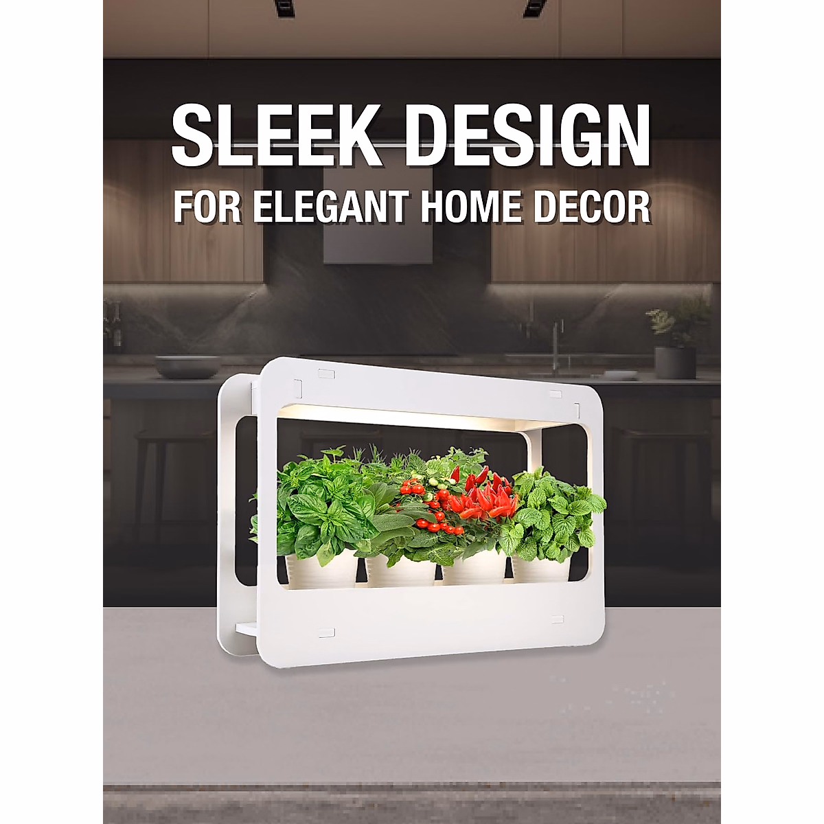 TORCHSTAR LED Indoor Herb Garden, CRI 95+, Herb Grower Light with Timer, Indoor Gardening System, Full Spectrum Light, 24V Garden Kit for Plant Grow Novice, White, 4000K, Pots & Plants Not Included