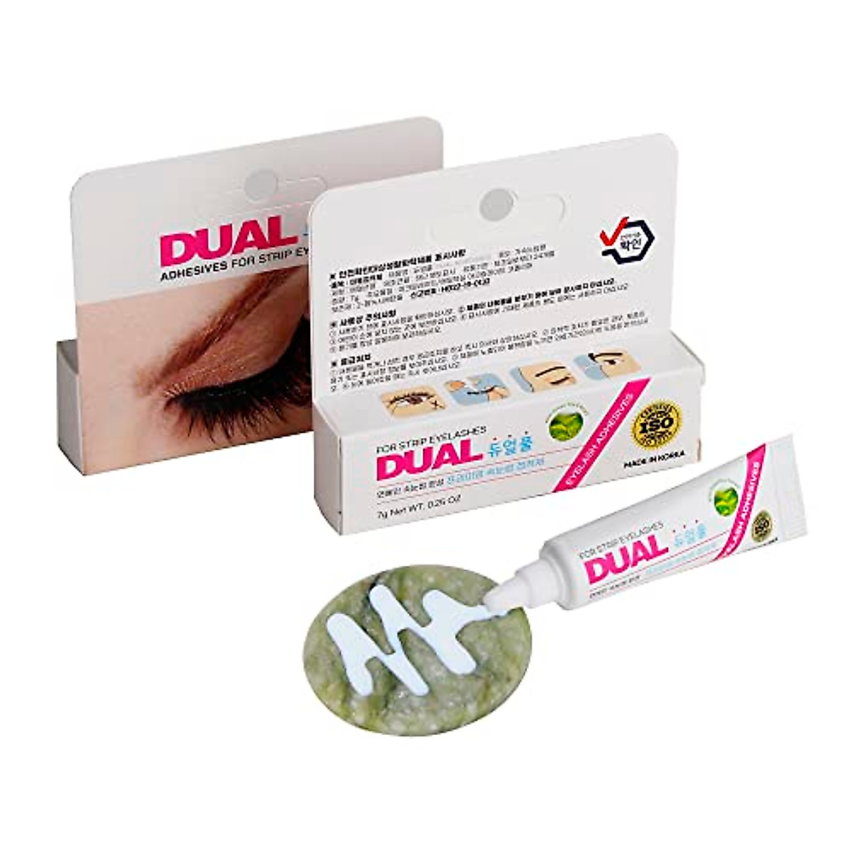 Premium Fast Drying and Strong Adhesives for Strip 3D False Eyelashes 7g / Net 0.25 OZ for Reusable and Dramatic Full Look with Cruelty Free and Latex Free, Formaldehyde Free with ISO (1 Pack)