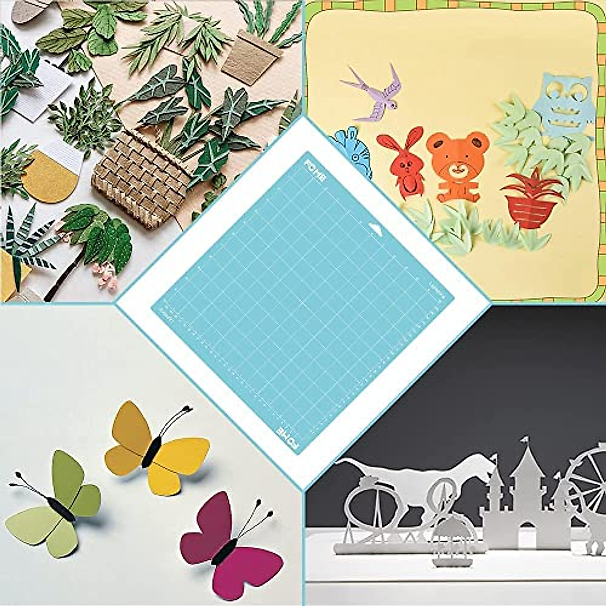 Cutting Mat for Cricuts, FOME 4PCS Standard Adhesive Grip Cutting Mat 12x12 inch Standard Adhesive Sticky Quilting Replacement Cut Mats for Cricuts Maker 3/Maker/Explore 3/Air 2/Air/One