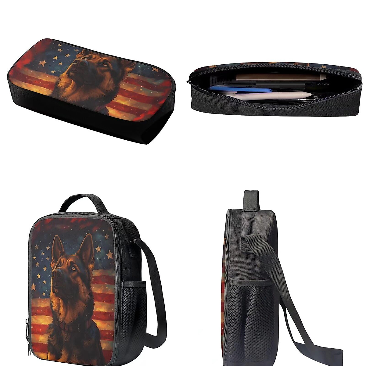 FOR U DESIGNS Universe Horse Backpack Set 3 Piece,High School Backpack for Women Teen Girls