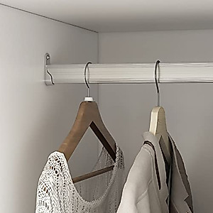 ECACAD Wardrobe Closet Armoire with 2 Doors, 3 Drawers, 4-Tier Storage Shelves & Hanging Rod, Wooden Clothes Storage Cabinet for Bedroom, White (31.5”W x 19.7”D x 70.9”H)